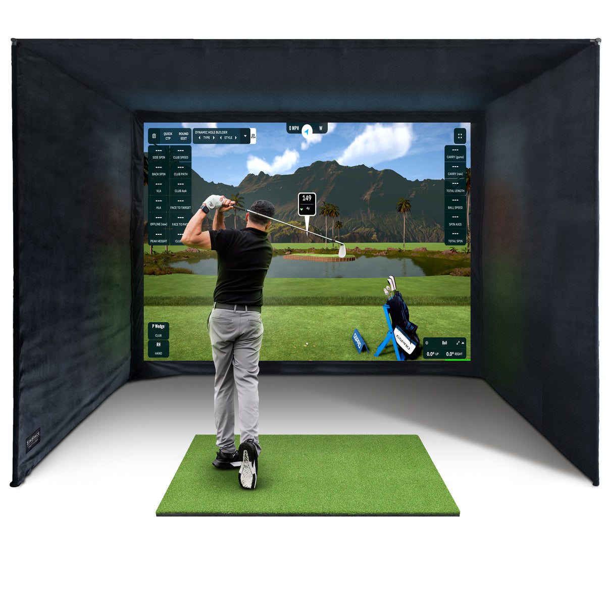FlightScope Mevo Plus 2024 Golf Simulator SimSpace Bundle – MIA Golf ...